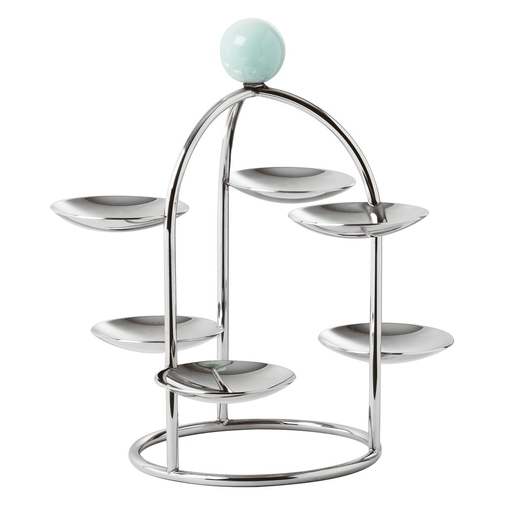 Pastry stand 6 small dishes, Mirror Steel, Penelope, Sambonet