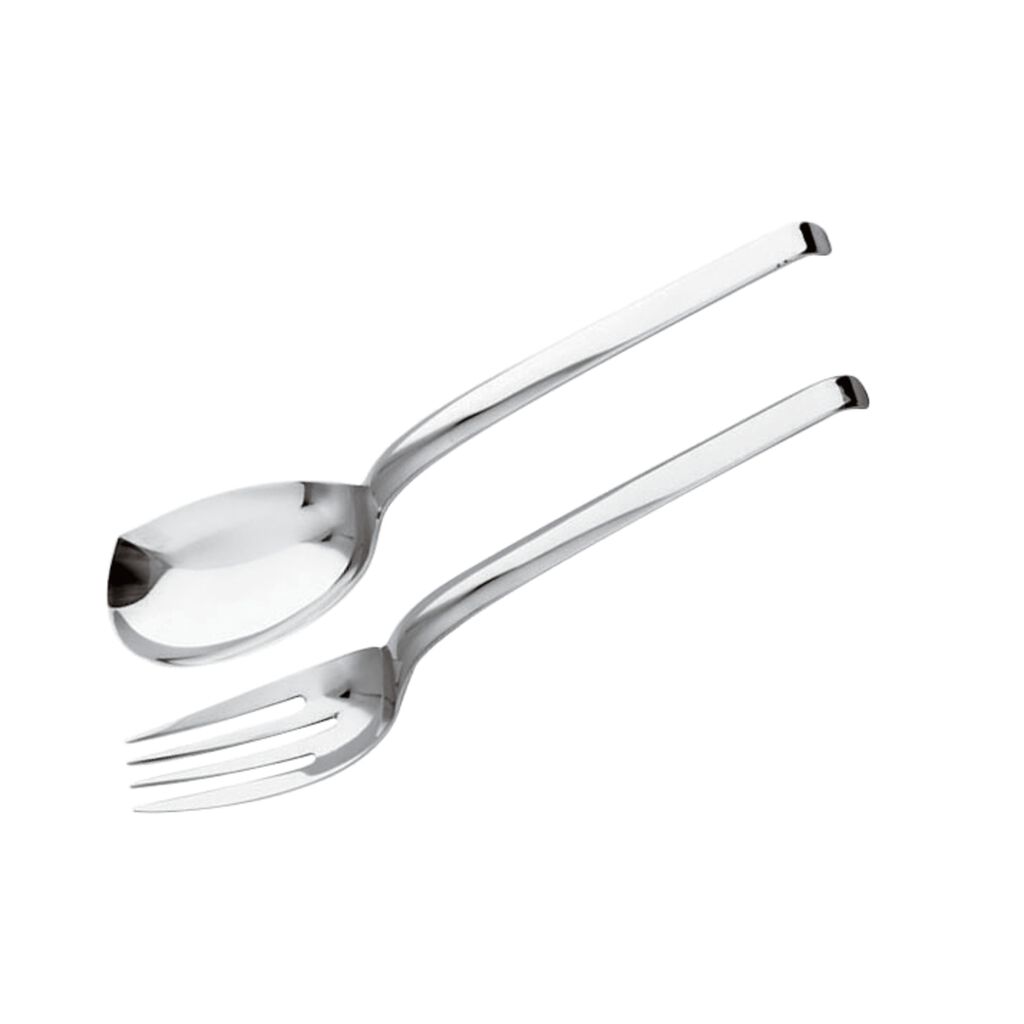 Serving spoon and fork set , Mirror Steel, Living, Sambonet
